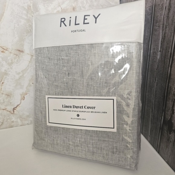 Riley | Bedding | Riley Long Staple Euroflax Belgian Linen King Duvet ...